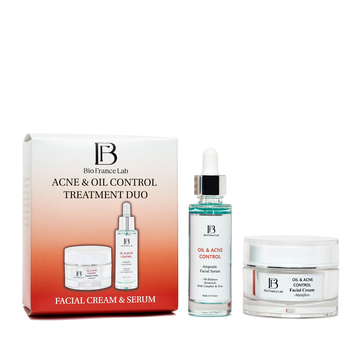 ACNE & OIL CONTROL TREATMENT DUO 2oz / 1oz – Bio France Lab Retail